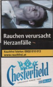 Cigarette Pack: Chesterfield 20 Blue (AustriaCol:AT-CT-0053