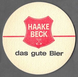 Beer Coaster: Haake Beck (Haake-Beck Brauerei AG (Anheuser-Busch InBev ...