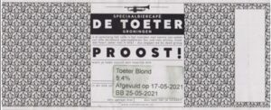 Drink Label: Toeter Blond (Rockin' Ludina Brewery, NetherlandsCol:NL ...