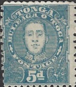 Stamp: King George Tupou II (1874-1918) (Tonga(Definitives 1895: King ...