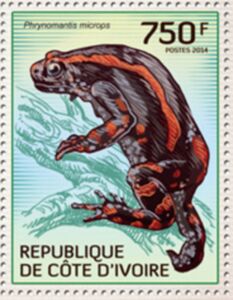 邮票: West African Rubber Frog (Phrynomantis microps) (科特迪瓦(African Fauna ...