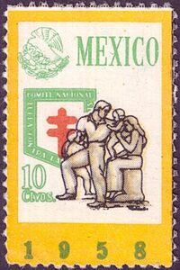 Stamp: Comite Nacional De Lucha Contra la Tuberculosis (Mexico ...
