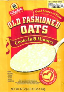Food Label: ShopRite Old Fashioned Oats (Wakefern Food Corp., United ...