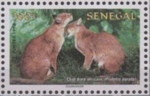 Stamp: African Golden Cat (Profelis aurata) (Senegal(World Nature ...