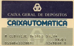 Bank Card: CGD Caixautomatica (Generic Manufacturer) (Caixa Geral de ...