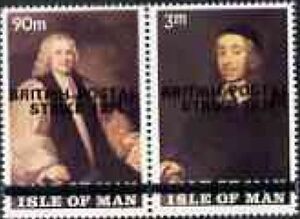 Stamp: Overprint: "British Postal Strike 1971" (Isle of Man, Calf of ...