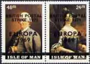 Stamp: Overprint: "British Postal Strike 1971" (Isle of Man, Calf of ...