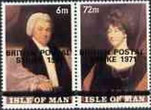 Stamp: Overprint: "British Postal Strike 1971" (Isle of Man, Calf of ...