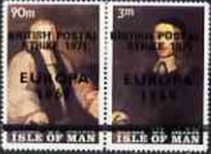 Stamp: Overprint: "British Postal Strike 1971" (Isle of Man, Calf of ...