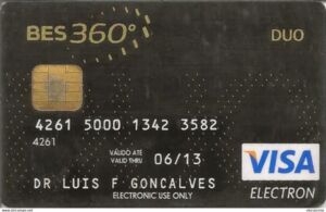 Bank Card: Bes 360° DUO (Banco Espirito Santo, PortugalCol:PT-VE-0127