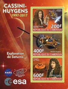 Stamp: Cassini-Huygens 1997-2017 Exploration of Saturn (Cameroun ...