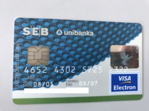 Bank Card: SEB/Unibanka debit card (SEB Latvija Unibanka, LatviaCol:LV ...