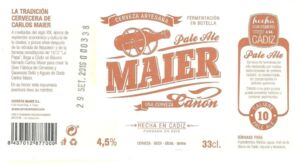 Drink Label: Maier Cañon Pale Ale (Cerveza Artesana Maier S.L ...