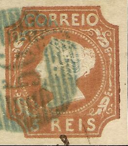 Stamp: Queen Maria II (Portugal(Queen Maria II) Mi:PT 1b,Sn:PT 1a,Sg:PT ...