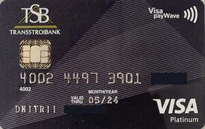 Bank Card: TSB Visa Platinum (Transstroibank, RussiaCol:RU-VI-2393