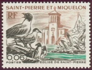 切手: Church of St. Pierre (サンピエール島とミクロン島(Churches) Mi:PM 502,Sn:PM 436 ...