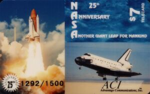 Phonecard: NASA Anniversary & Space Shuttle 7$ (ACMI (ACI), United ...