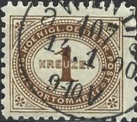 Stamp: Digit in oval frame (Austria(Postage Due 1894/95) Mi:AT P1A,Sn ...
