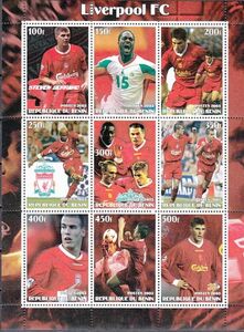 Stamp: Liverpool FC (Benin: Illegal Stamps) (Benin) Col:BJ 2003-121