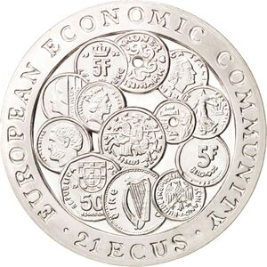 Coin: 21 Ecu (European Economic Community) (Gibraltar(1991~1996 - Ecu ...