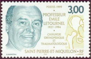 Stamp: Professor Emile Letournel (1927-1994) (Saint Pierre and ...
