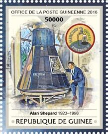 Stamp: Alan Shepard (1923-1998) (Guinea(20th Memorial Anniversary of ...