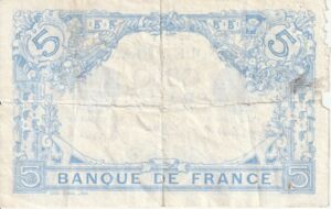 Banknote: 5 Francs (France(1909-1923 Issue) Wor:P-70a.2