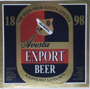 Drink Label: Avesta Export Beer (Avesta Bryggeri AB, SwedenCol:SE-BEER ...