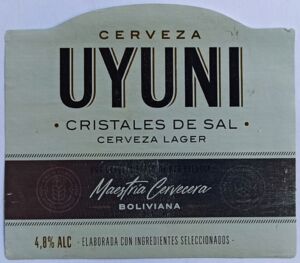 Drink Label: Uyuni (Bebidas Bolivianas BBO S.A., BoliviaCol:BO-BEER-000125