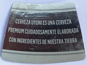 Drink Label: Uyuni (Bebidas Bolivianas BBO S.A., BoliviaCol:BO-BEER-000125