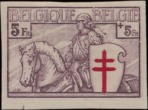 Stamp: Knight (Belgium(Knight) Bel:BE 400ND