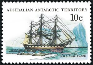 Stamp: HMS "Challenger" (survey ship) (Australian Antarctic Territory ...
