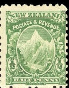 Stamp: Mount Cook (New Zealand(First Pictorial Definitive Issue (1898 ...