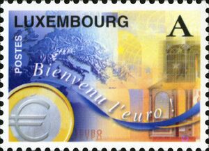 Stamp: Introduction of the Euro (European Currency) (LuxembourgMi:LU ...