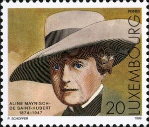 Stamp: 125th Birth Anniversary of Aline Mayrisch-de Saint-Hubert ...