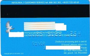 Bank Card: Visa (PKO Bank Polski, PolandCol:PL-VI-0031.12