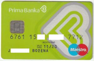 Bank Card: Prima Banka Gray (Prima banka Slovensko, SlovakiaCol:SK-MS ...