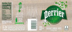 Drink Label: Imported Source Perrier (Nestlé Waters Sud - La Source ...