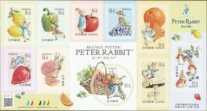 Stamp: Peter Rabbit by Beatrix Potter (Japan(Greetings: Peter Rabbit ...