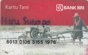 Tarjeta de Banco: Kartu Tani (BRI (Indonesia), IndonesiaCol:ID-GM-0141