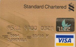 Bank Card: Standard Chartered (Standard Chartered, IndonesiaCol:ID-VI-0097