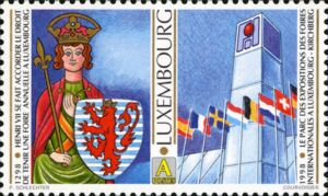 Stamp: 700th Anniversary of the Granting to Count Henri VII (Luxembourg ...