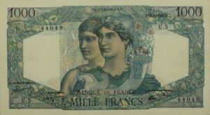 Banknote: 1,000 Francs (France(1945-1957 Issue) Wor:P-130a.1