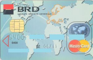 Bank Card: World Map (Brd Groupe Societe Generale, RomaniaCol:RO-MC-0393