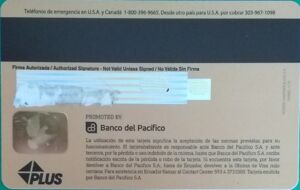 Tarjeta de Banco: Pacificard (Banco del Pacifico, EcuadorCol:EC-VI-0019