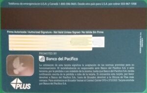Tarjeta de Banco: Pacificard (Banco del Pacifico, EcuadorCol:EC-VI-0022 💳