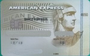 Bank Card: American Express (BANCO DE GUAYAQUIL, EcuadorCol:EC-AE-0002
