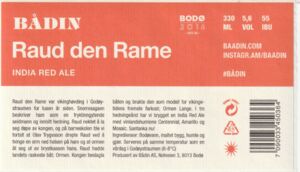 Drink Label: Raud den Rame (Bådin, NorwayCol:NO-BEER-000745