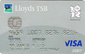 Bank Card: Visa Debit (Lloyds TSB, United Kingdom of Great Britain ...