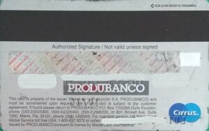 Bank Card: Produbanco (Produbanco, EcuadorCol:EC-MC-0008